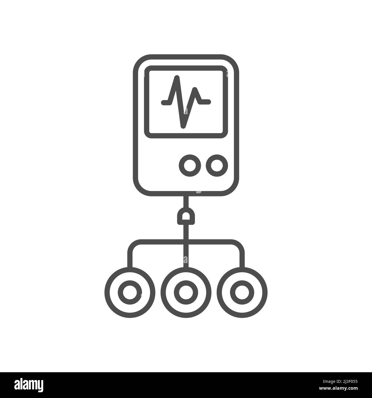 Ecg machine line icon. linear style sign for mobile concept and web ...