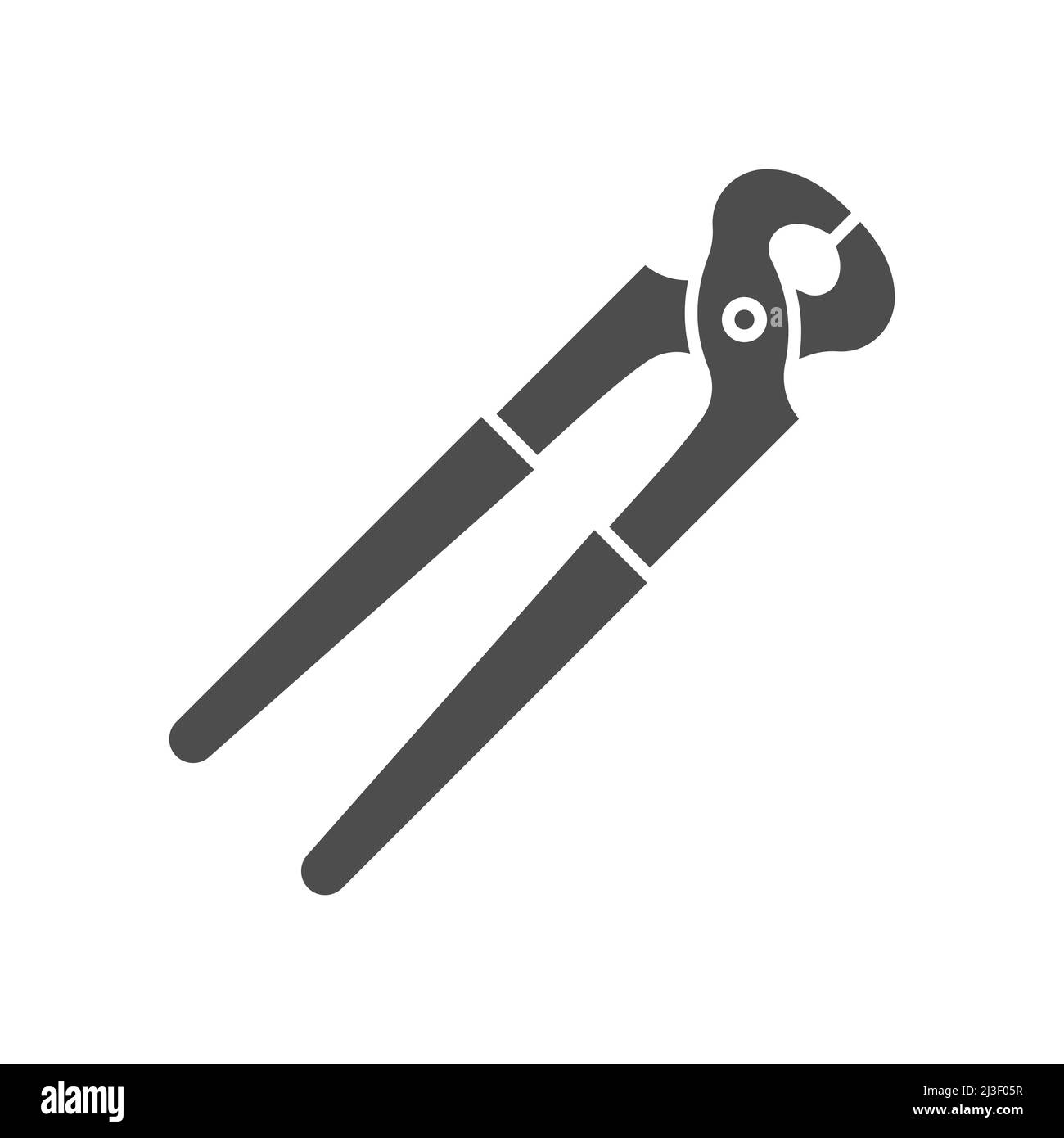 Carpenter pincer glyph icon. linear style sign for mobile concept and ...