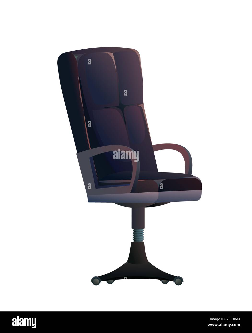 Contemporary office chair. Comfortable work furniture. Isolated on ...