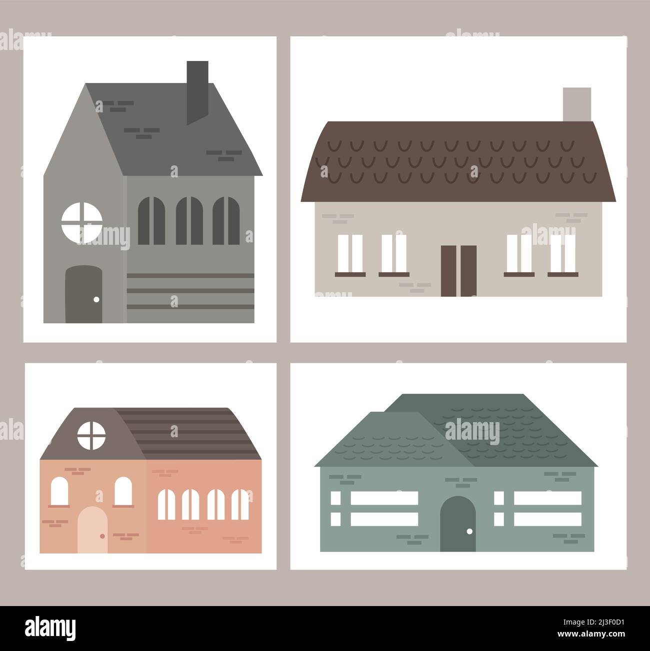 icons set of houses Stock Vector Image & Art - Alamy