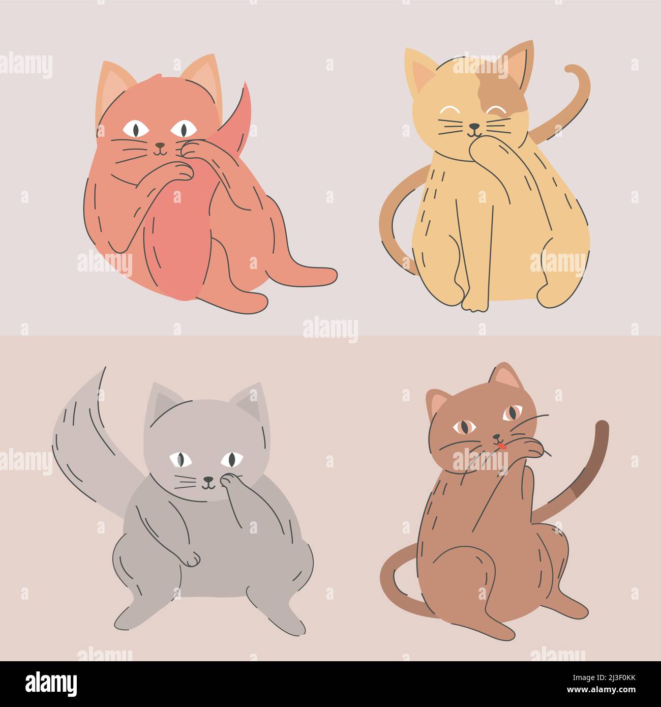 set of cats Stock Vector Image & Art - Alamy