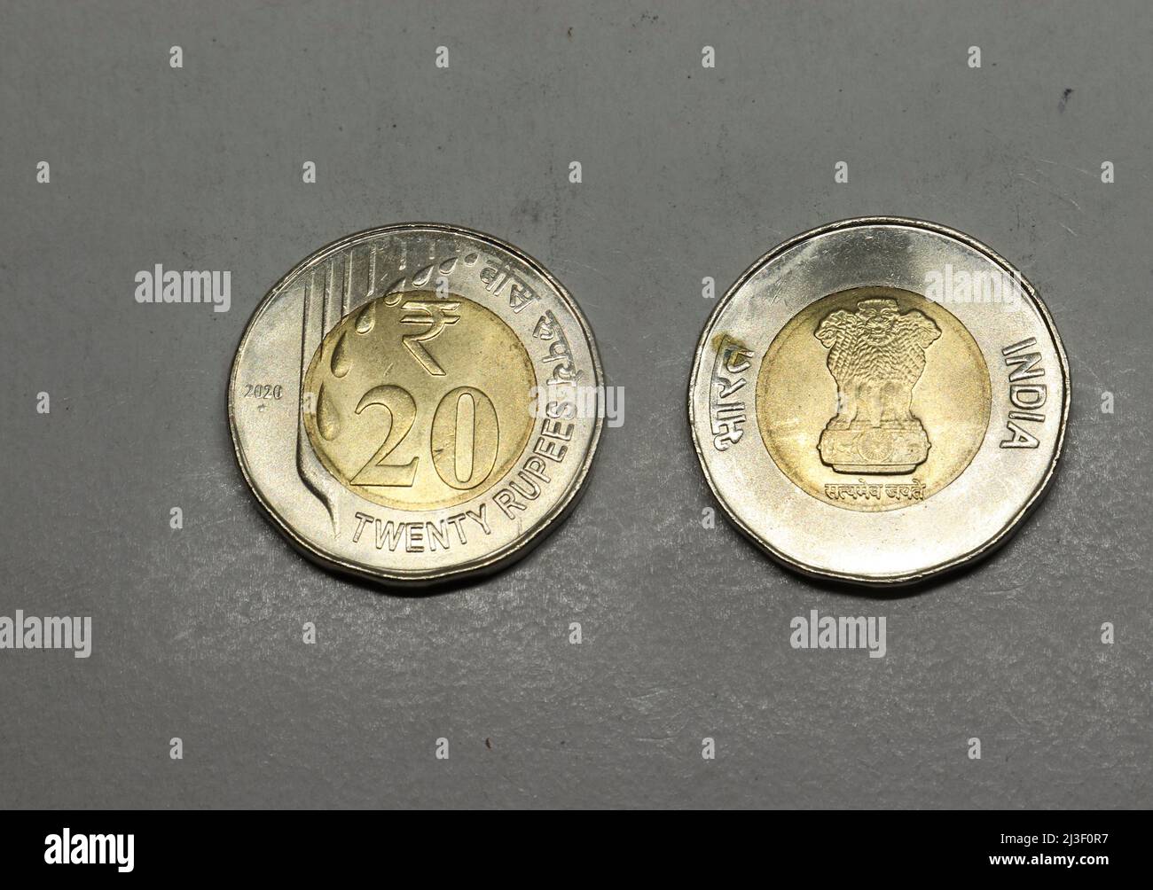 Indian Currency twenty Rupees gold Coin, Indian Currency, Money Stock ...