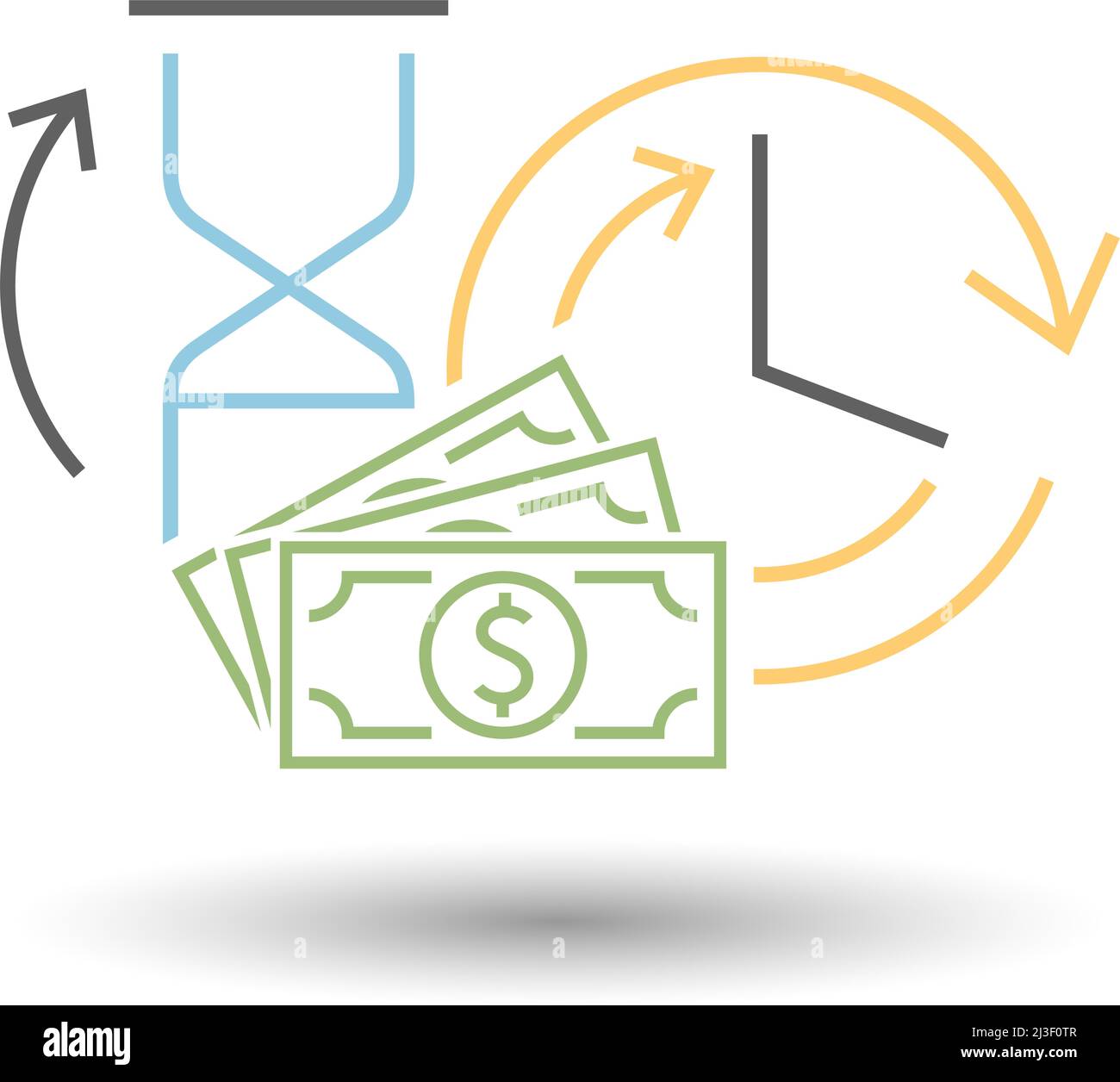 Time is money business conceptual icon Stock Vector Image & Art - Alamy