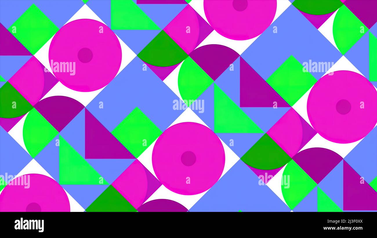 Animated collage of geometric shapes. Motion. Colorful geometric shapes ...