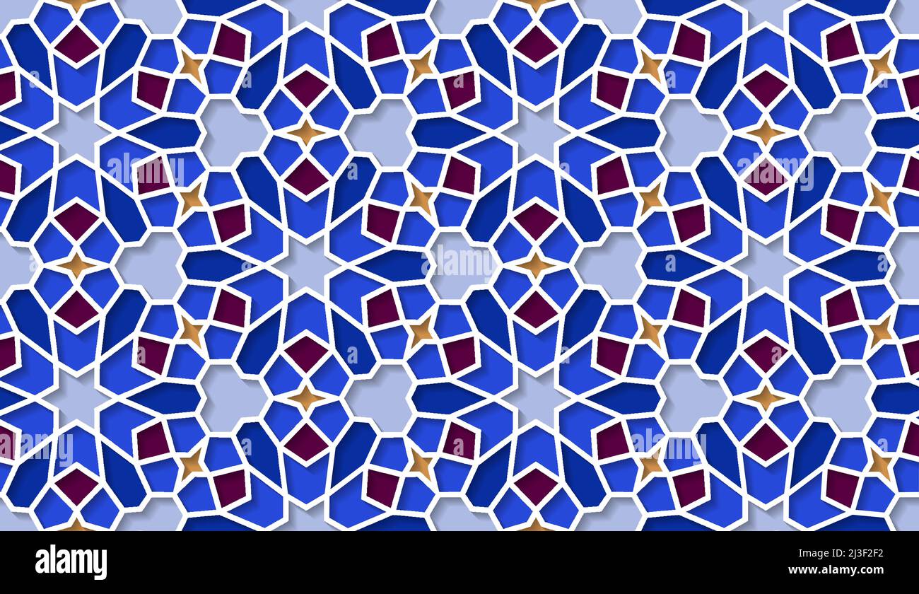 Arabic seamless girih pattern with classic islamic culture ornament ...