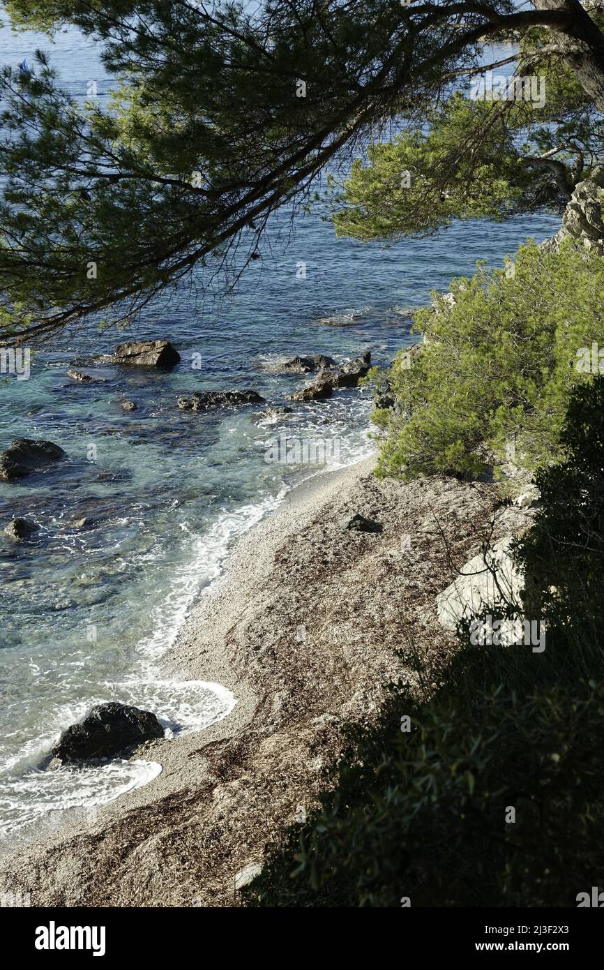 Cape Brun Toulon coastal path Stock Photo - Alamy