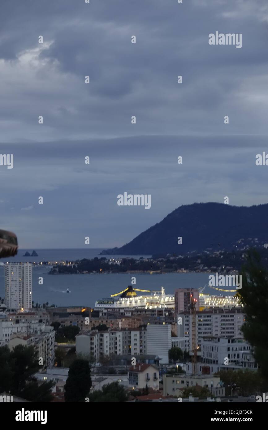 Rade de Toulon in stormy weather Stock Photo - Alamy