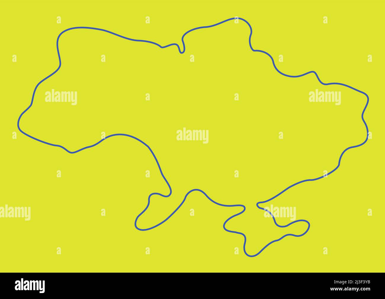 Simple outline Ukraine map. Vector illustration Stock Vector Image ...