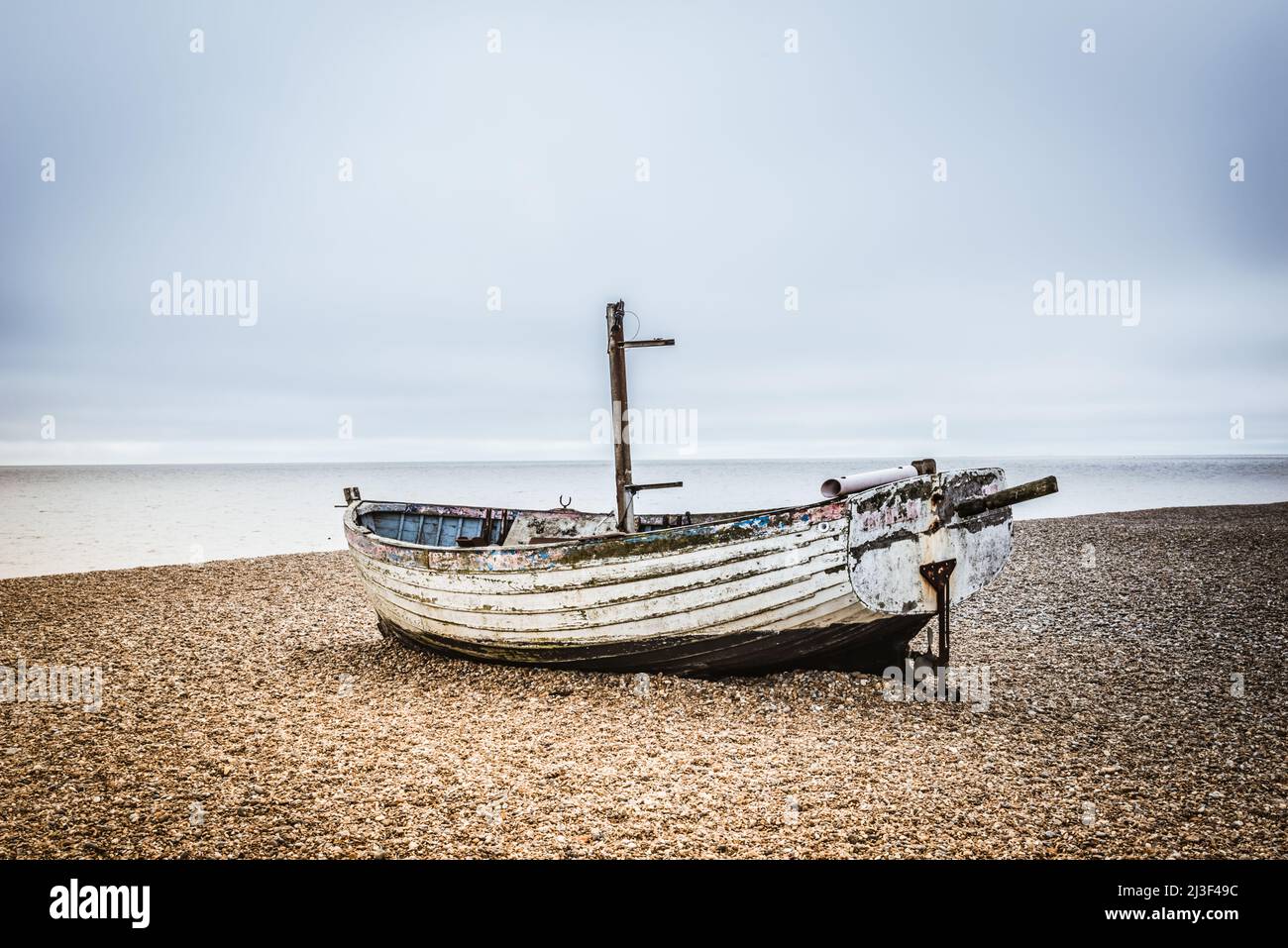 Old fishing boats on the beach Stock Photo - Alamy