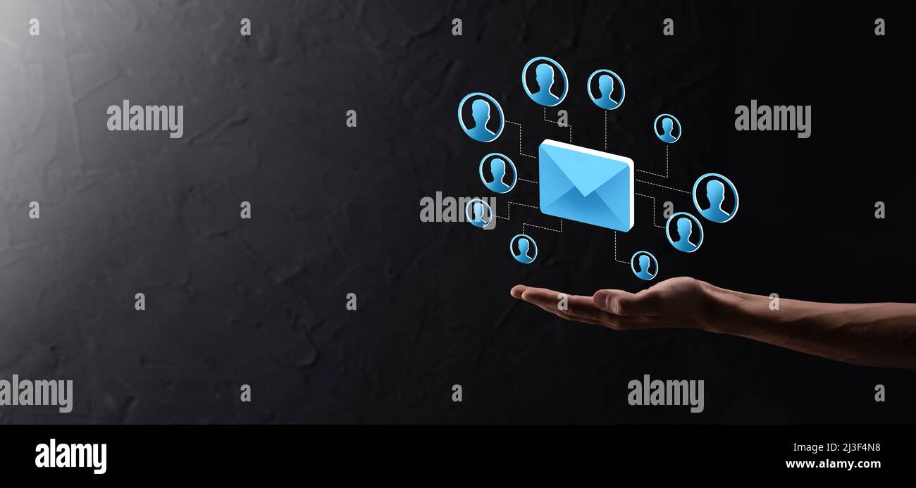 Email and user icon,sign,symbol marketing or newsletter concept ...