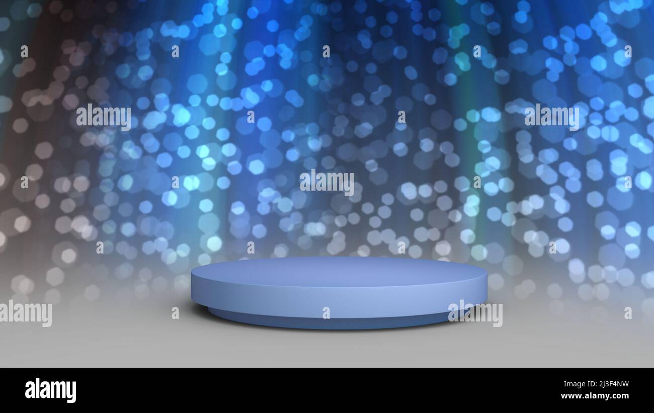 3D Render : Scene with 3D Abstract geometry shape background. podium ...