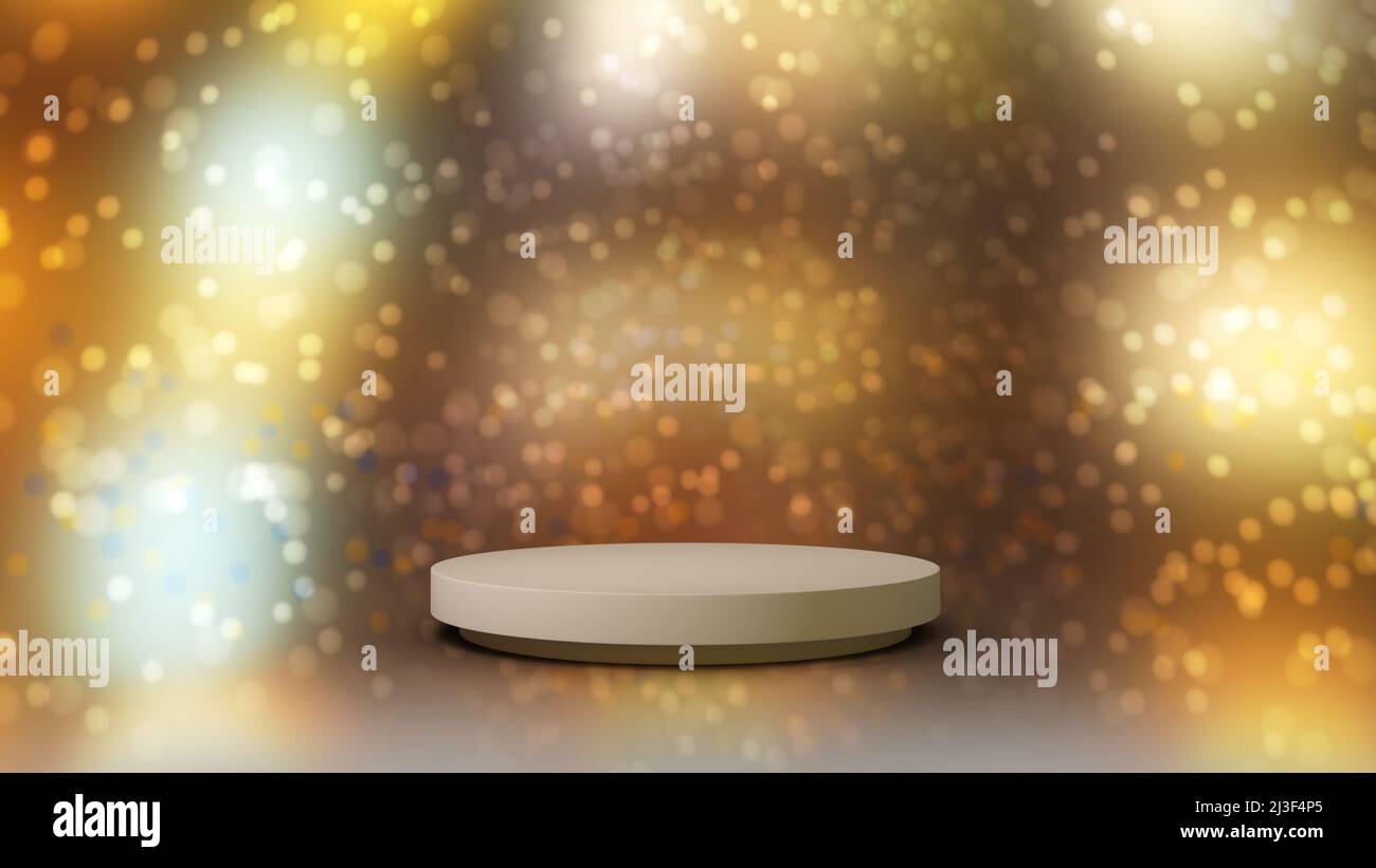 3D Render : Scene with 3D Abstract geometry shape background. podium ...