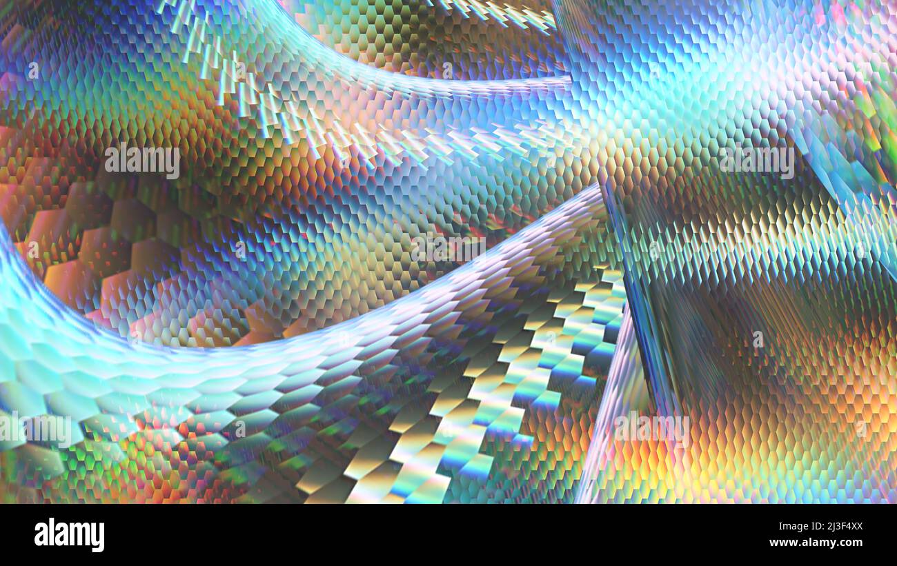 Abstract textured iridescent metallic background. Design, art Stock ...