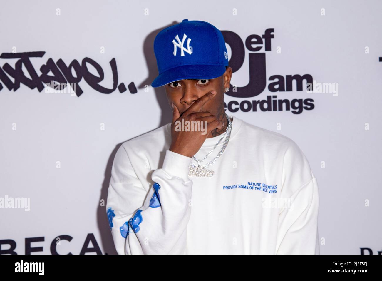 New York, United States. 07th Apr, 2022. Marqus Clae attends the world ...