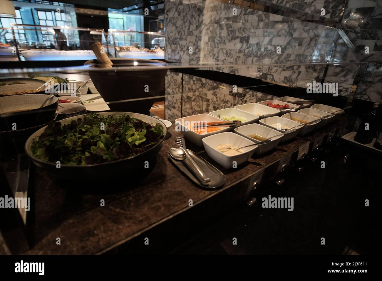 Lunch Buffet Serving Line at J W Marriott Cafe JW Marriott Hotel, 4 ...