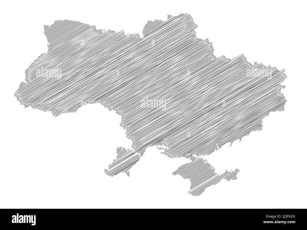 Abstract Ukraine map. Simple scratch map Stock Vector Image & Art - Alamy