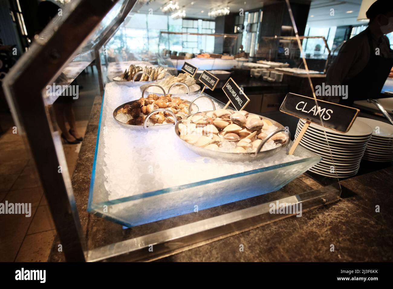 Lunch Buffet Serving Line at J W Marriott Cafe JW Marriott Hotel, 4 ...