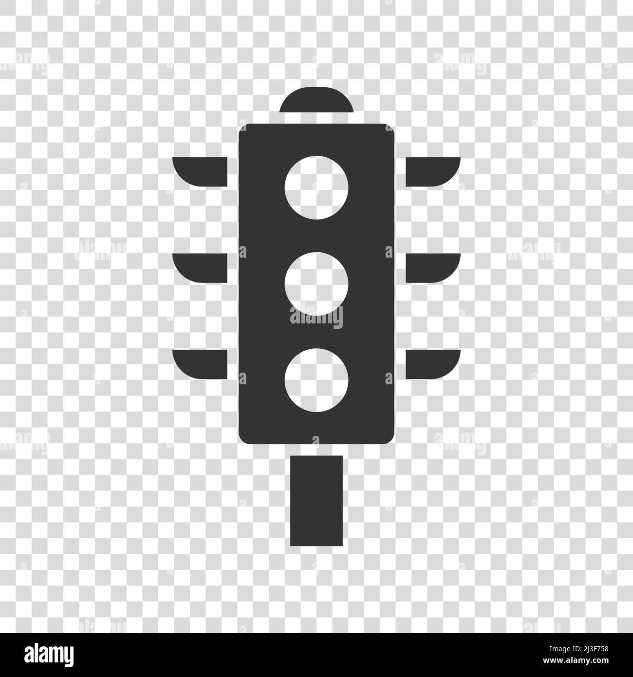 Semaphore Icon In Flat Style Traffic Light Vector Illustration On White Isolated Background