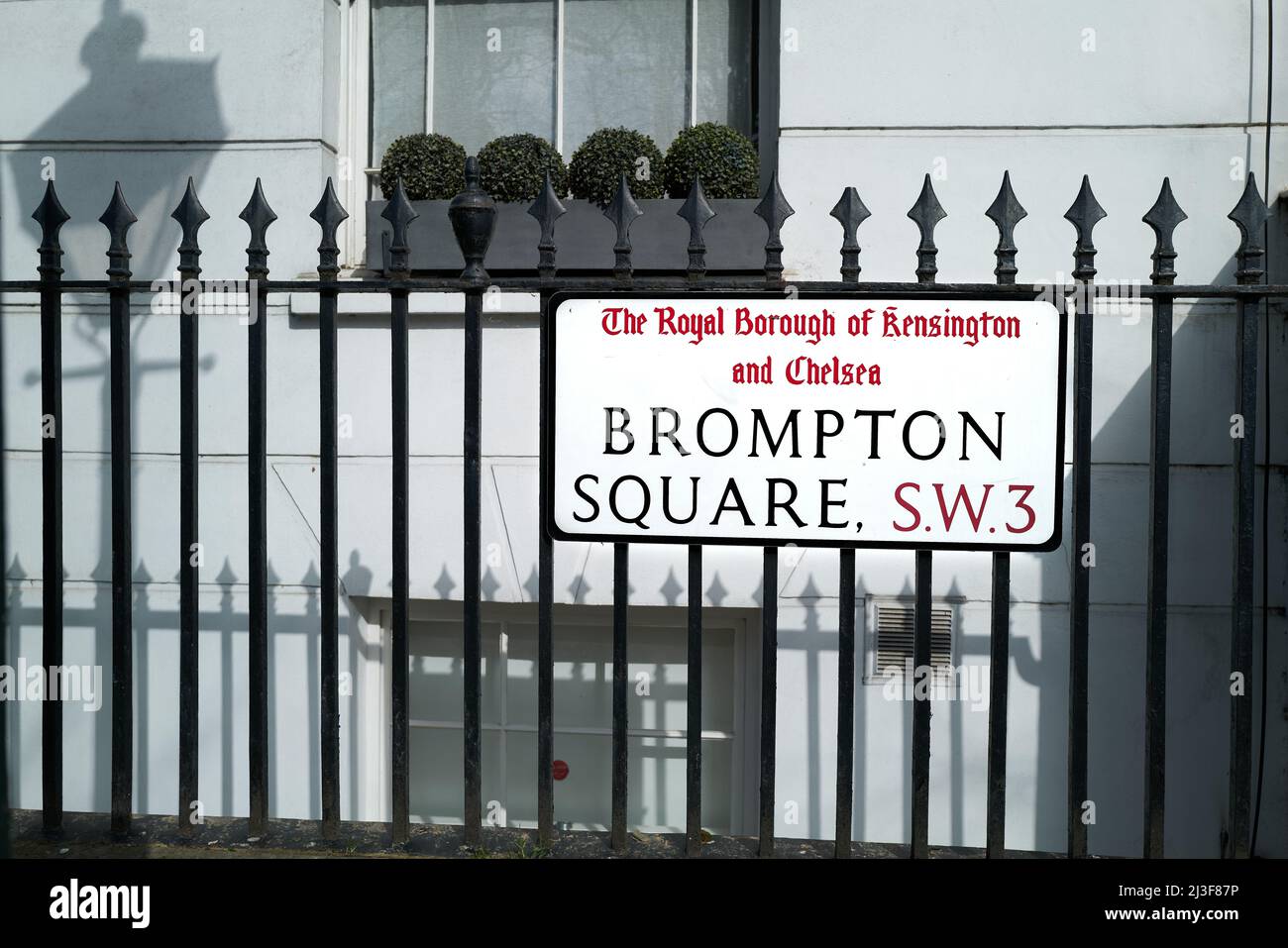 Street sign for Brompton Square, Royal Borough of Kensington and ...