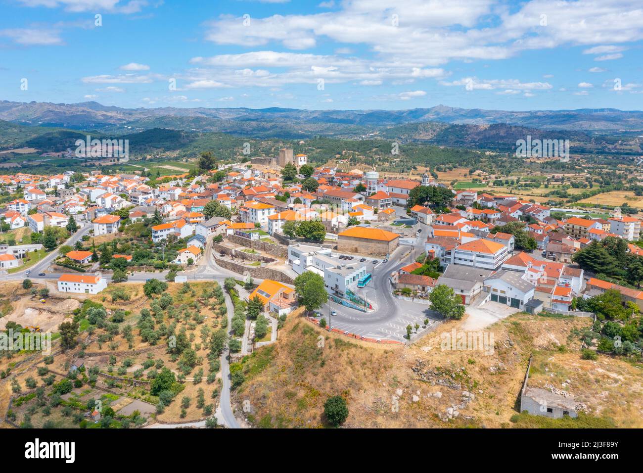 Aerial view of Belmonte town in Portugal Stock Photo - Alamy