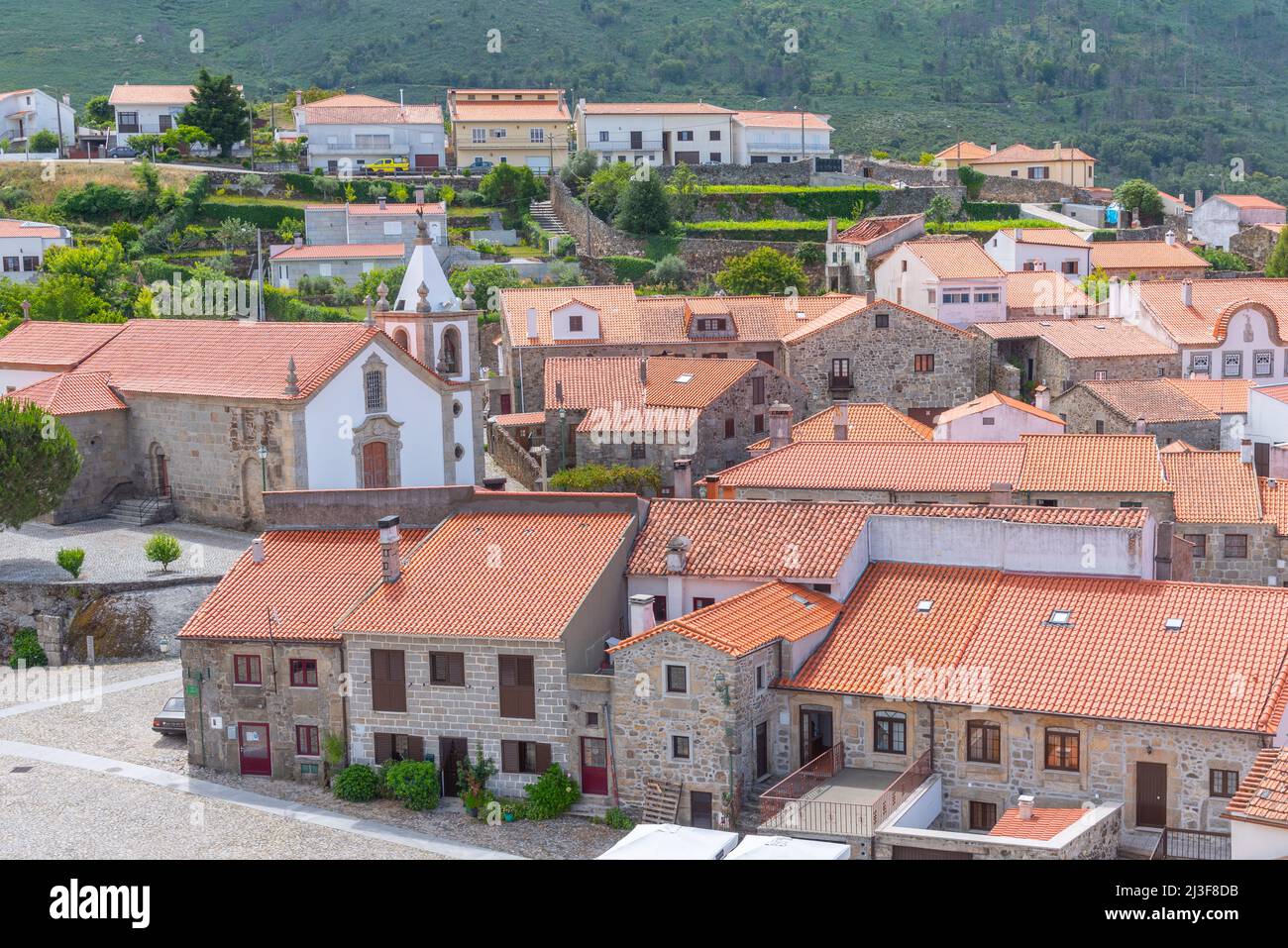 Panorama of Linhares town in Portugal Stock Photo - Alamy