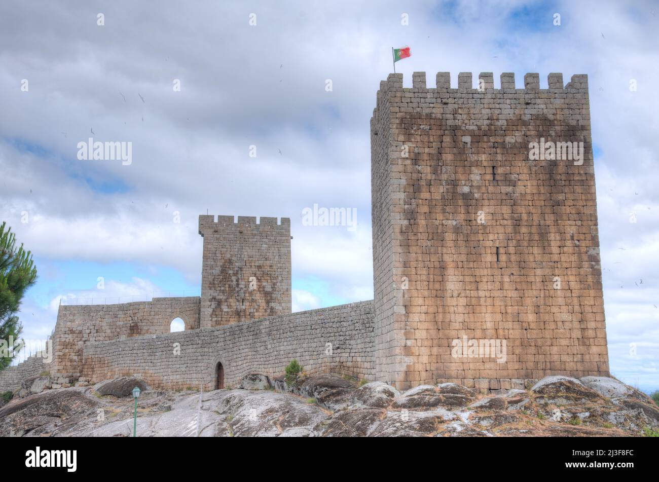 Old castle in Linhares, Portugal Stock Photo - Alamy