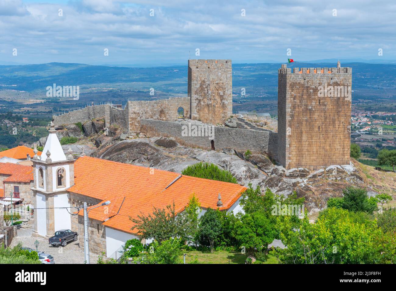 Old castle in Linhares, Portugal Stock Photo - Alamy