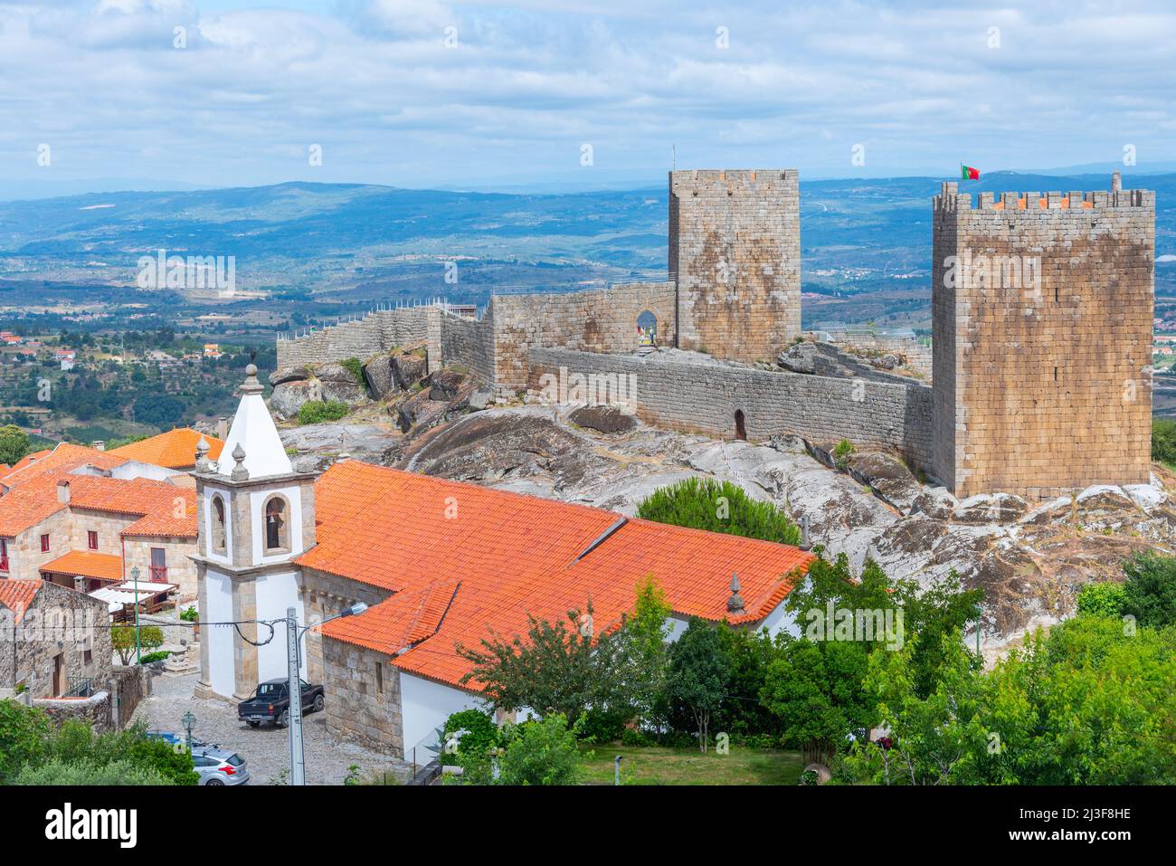 Old castle in Linhares, Portugal Stock Photo - Alamy