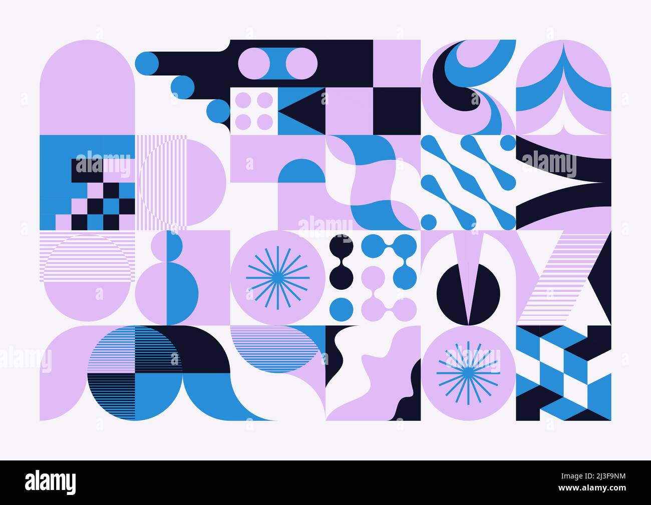 Abstract pattern graphics design inspired by modernism aesthetics arts ...