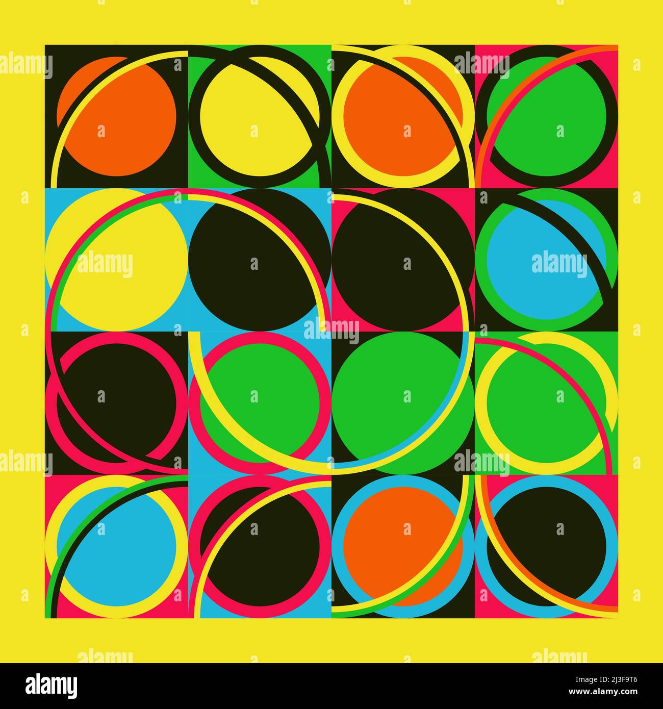 Neo-Geo vector pattern graphics artwork inspired by abstract modernist ...