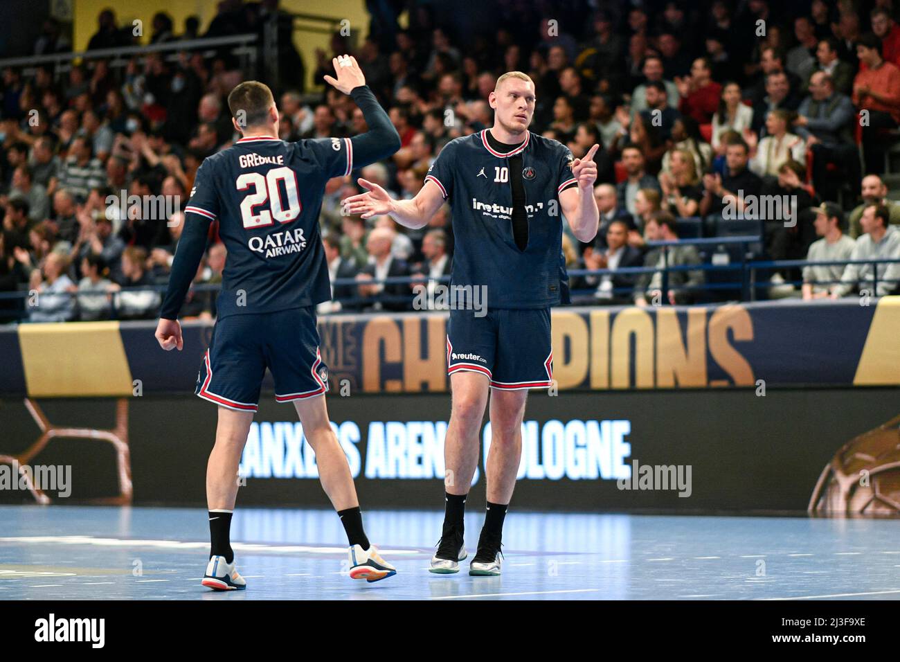 Dainis Kristopans of PSG during the EHF Champions League, Play-offs ...