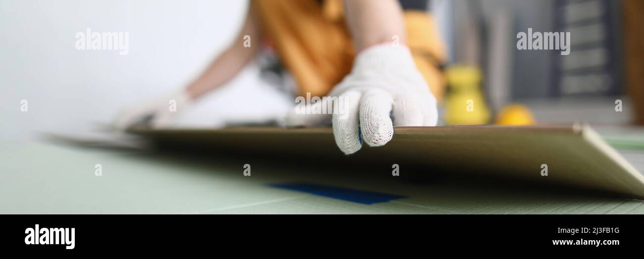 Foreman in special working uniform Stock Photo - Alamy