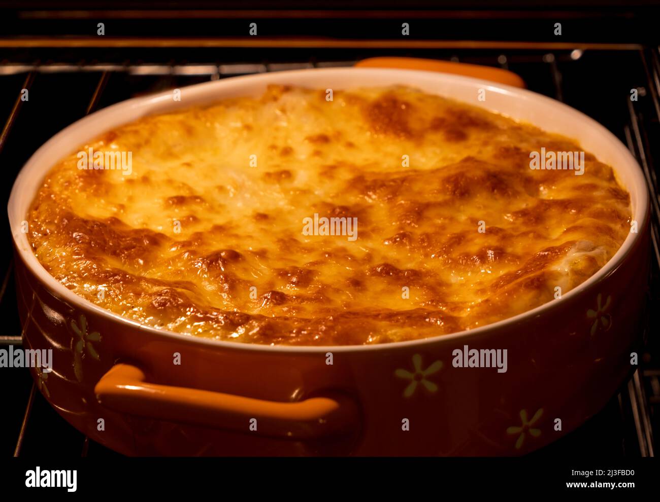 food photography of Italian homemade lasagna from the oven front view ...