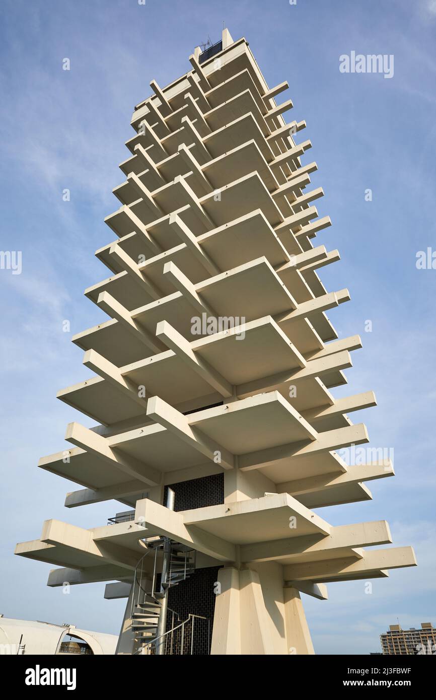 Control Tower (Yoshinobu Ashihara) by Komazawa Olympic Park Stadium ...