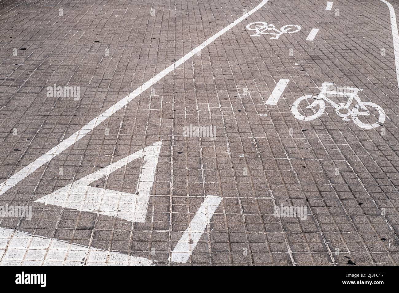 traffic sign in an exclusive bicycle lane Stock Photo - Alamy