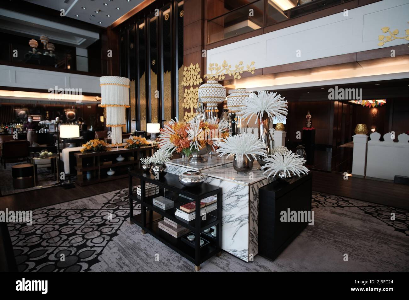 Songkran Decorations JW Marriott Lobby Bangkok Thailand April 2022 ...