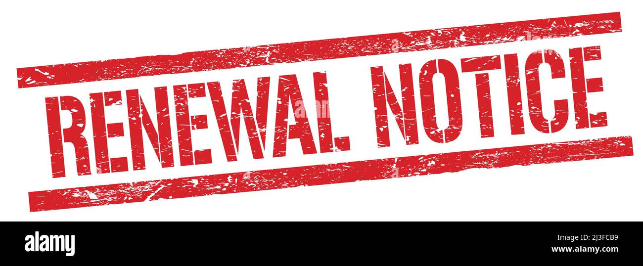 Renewal notice hi-res stock photography and images - Alamy
