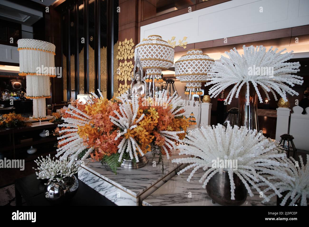 Songkran Decorations JW Marriott Lobby Bangkok Thailand April 2022 ...