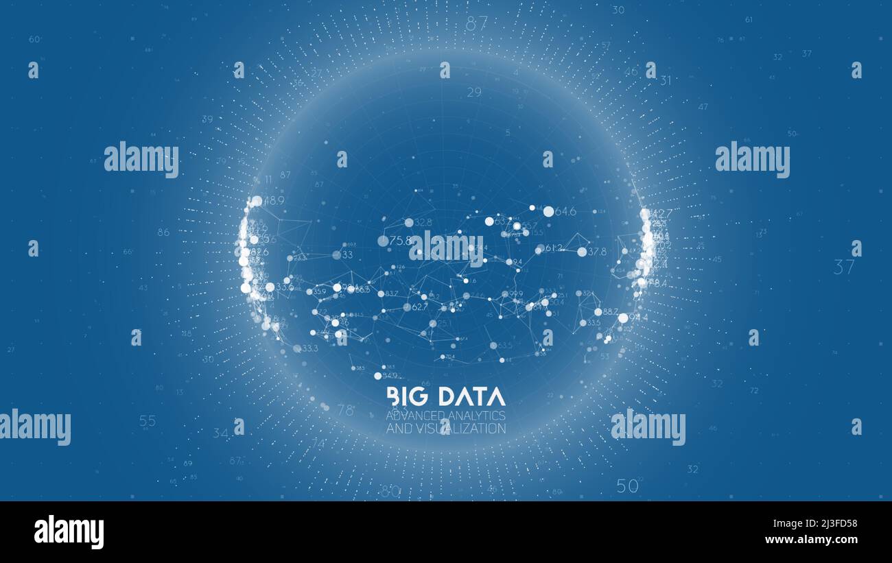 Big data visualization. Futuristic infographic. Information aesthetic ...