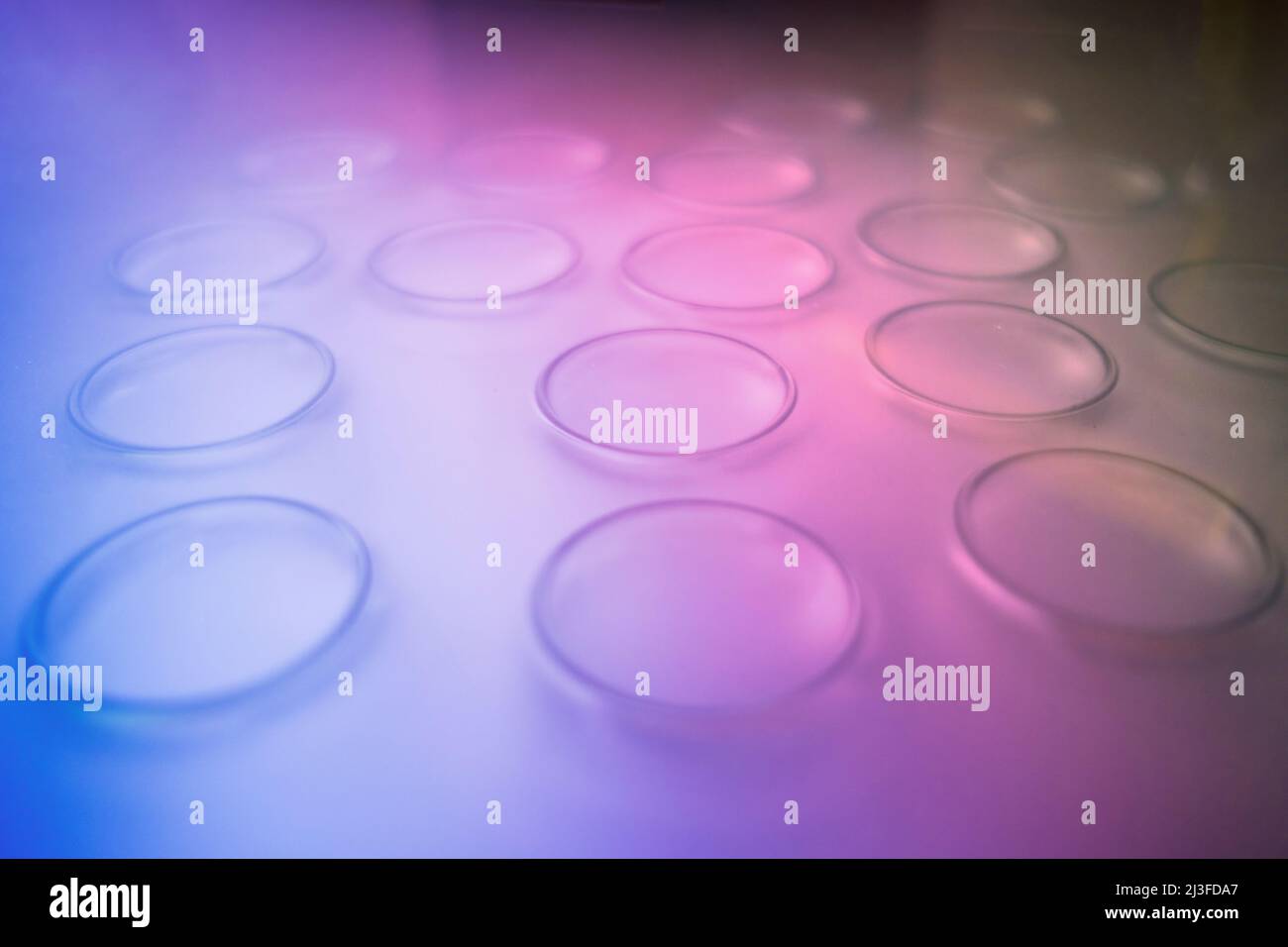 Colorful backdrop abstract round shapes, selective focus around shapes ...