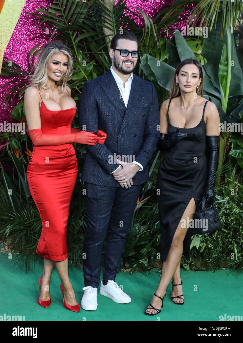 London, UK. 31st Mar, 2022. Chloe Sims, Charlie Sims and Georgia Shults ...