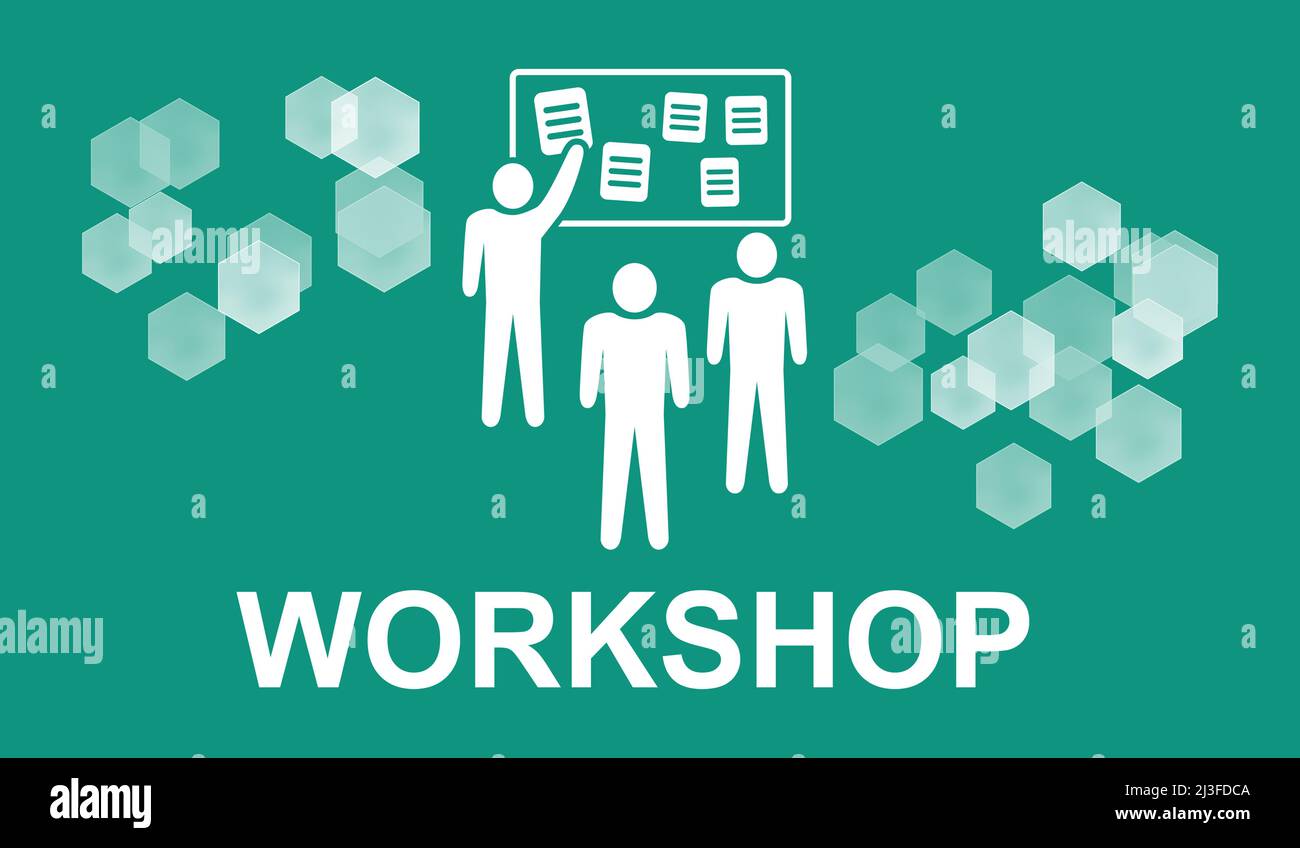 Illustration of a workshop concept Stock Photo - Alamy