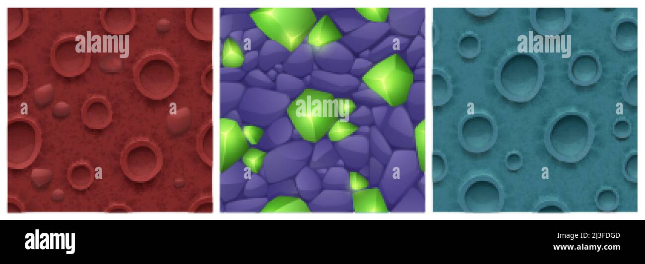 Moon surface texture, Mars ground with craters and stone land with ...