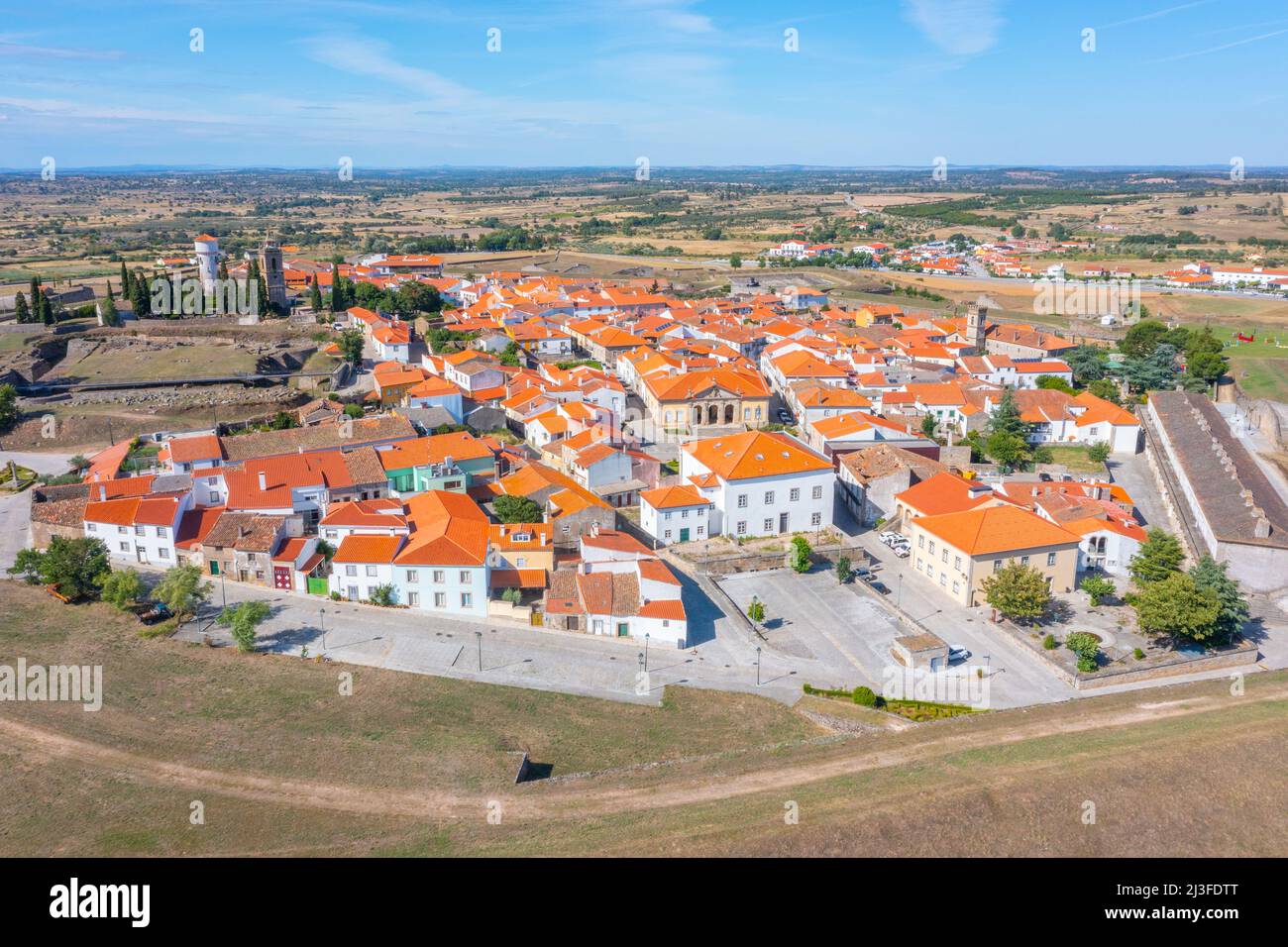 Aerial view of Portuguese town Almeida Stock Photo - Alamy