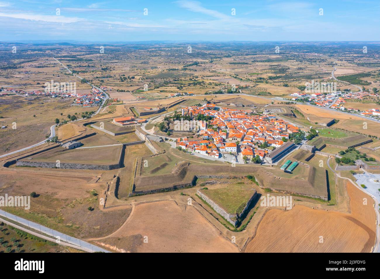Aerial view of Portuguese town Almeida Stock Photo - Alamy