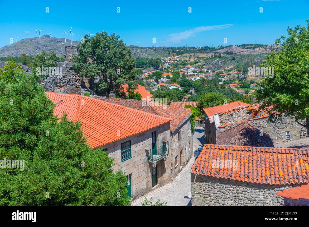 Aerial view of Portuguese town Almeida Stock Photo - Alamy