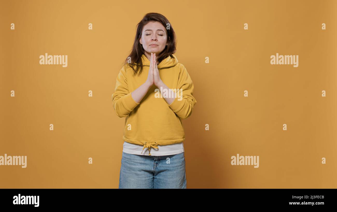 Humble gesture hi-res stock photography and images - Alamy