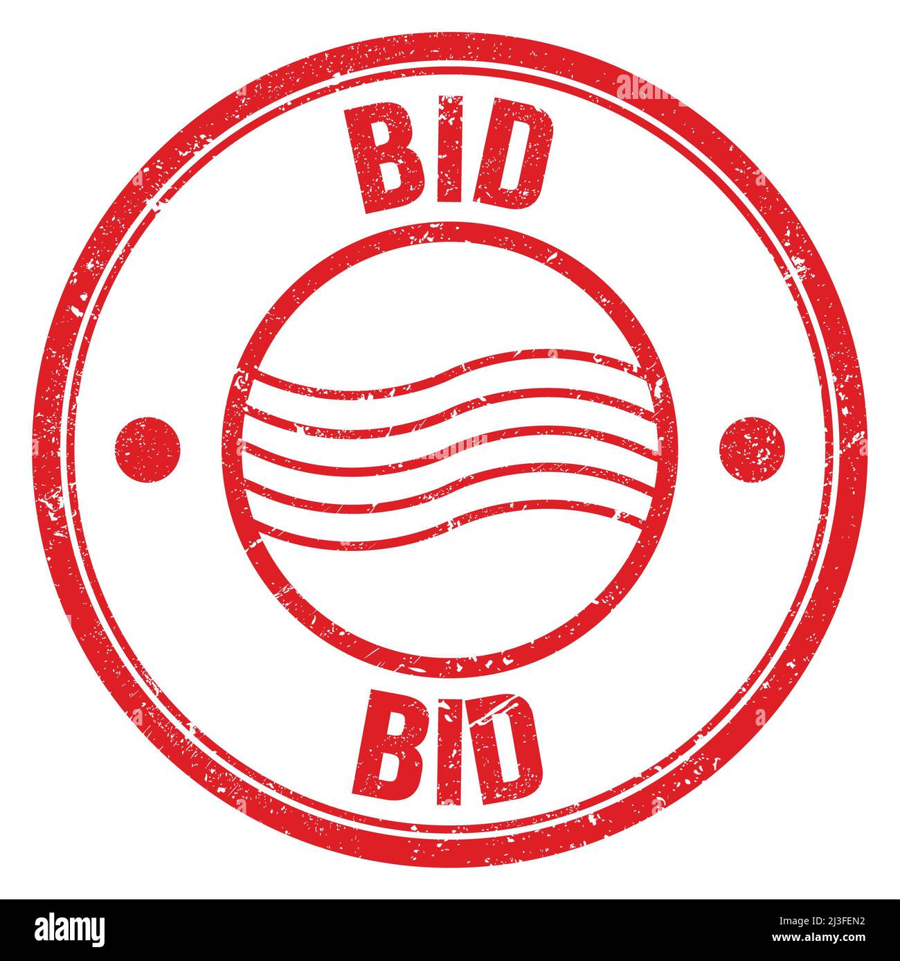 BID word written on red round postal stamp sign Stock Photo - Alamy