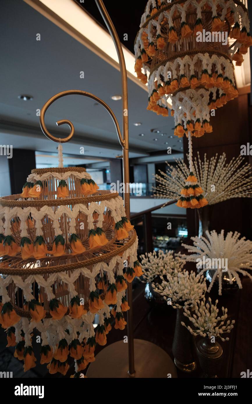 Songkran Decorations JW Marriott Lobby Bangkok Thailand April 2022 ...