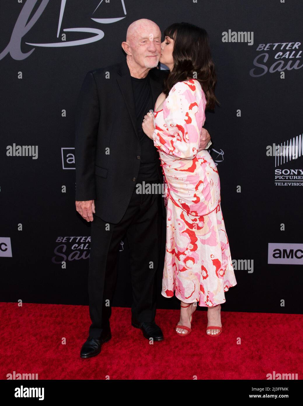 April 7, 2022, Hollywood, California, USA: Jonathan Banks and Julie Ann ...